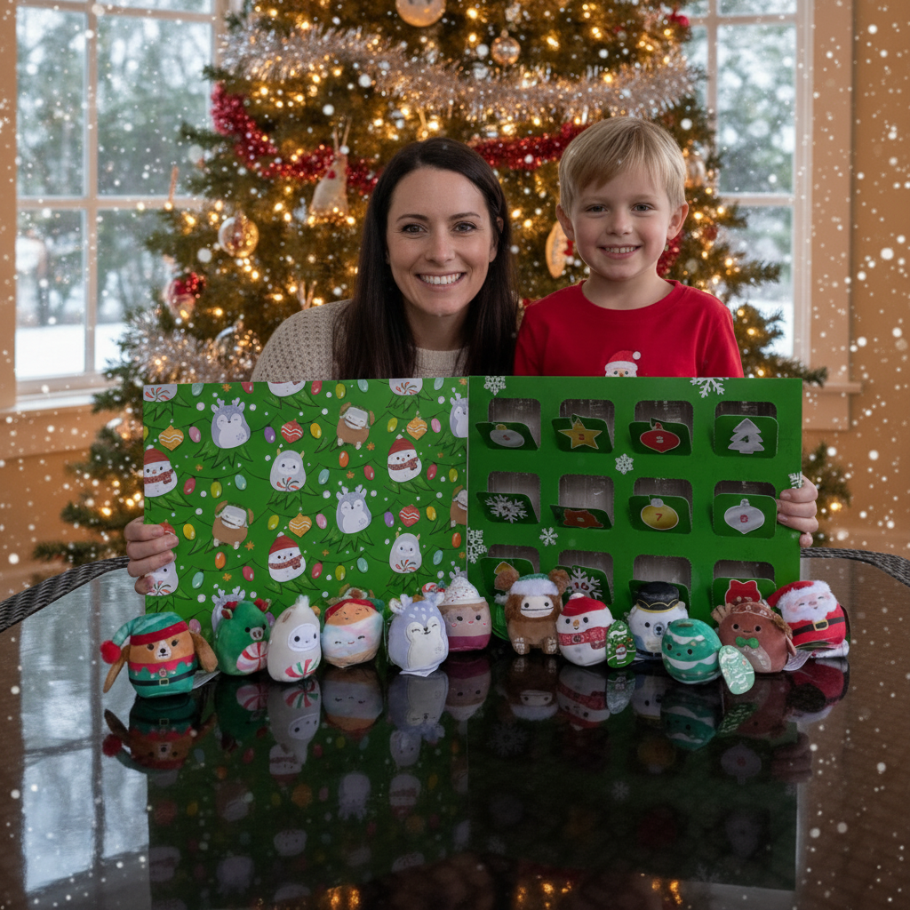 The Squishmallow Advent Calendar - 24 Days of Cozy, Collectible Fun ...